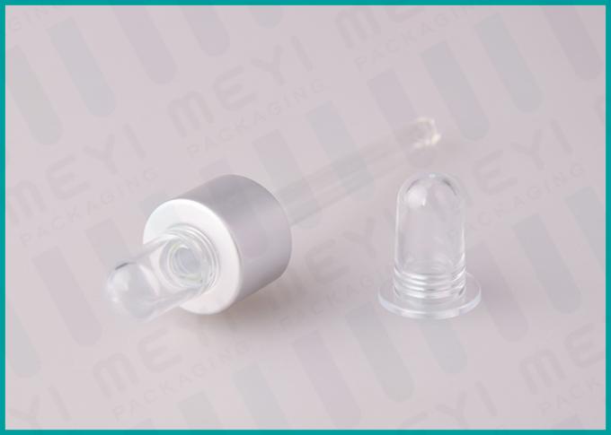18/410 Aluminum Sheathed Glass bottle Dropper With Clear Transparent ...