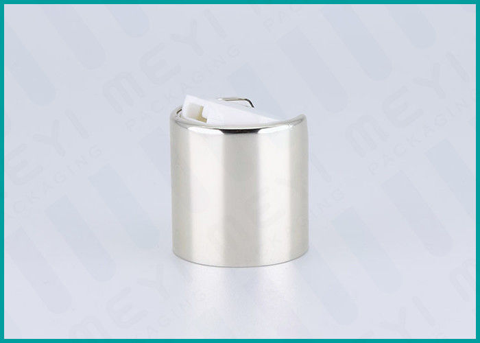 Light Glossy Gold Disc Top Polypropylene Bottle Caps 24/410 With White Actuator