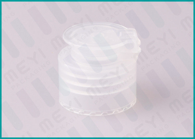 Transparent 24mm Flip Top Cap / Plastic Bottle Closures For Face Care ...