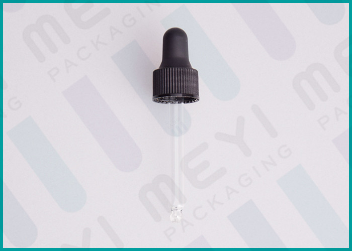 13/410 Glass Dropper Bottles Dropper , Black Ribbed Mini Plastic Droppers