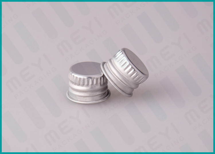 13mm Silver Aluminum Screw Caps , Customized Metal Screw Caps For Glass ...