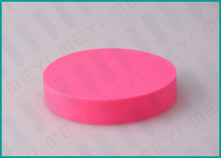 85mm Pink Screw Top Caps / Plastic Threaded Plastic Caps For Cosmetic Jars