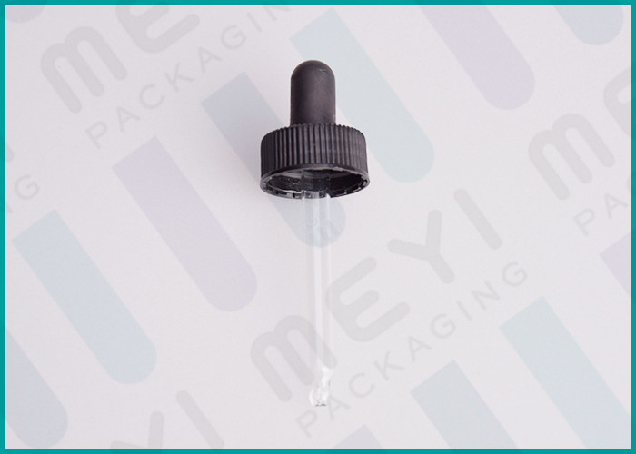 PP Black 24/400 Rubber Dropper Bulbs With Glass Pipette , Small Glass ...